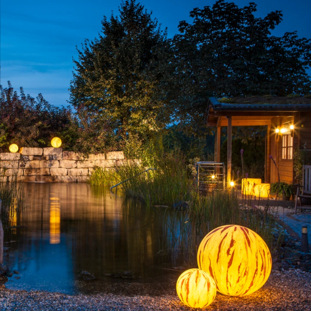 Epstein LED outdoor light Eifel bei Nacht (made of black slate ...